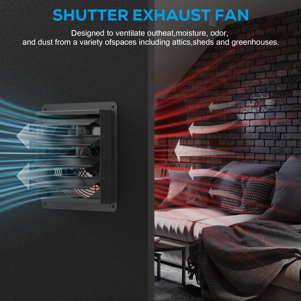 576 CFM 10 Inch Shutter Exhaust Fan | AirBird S10